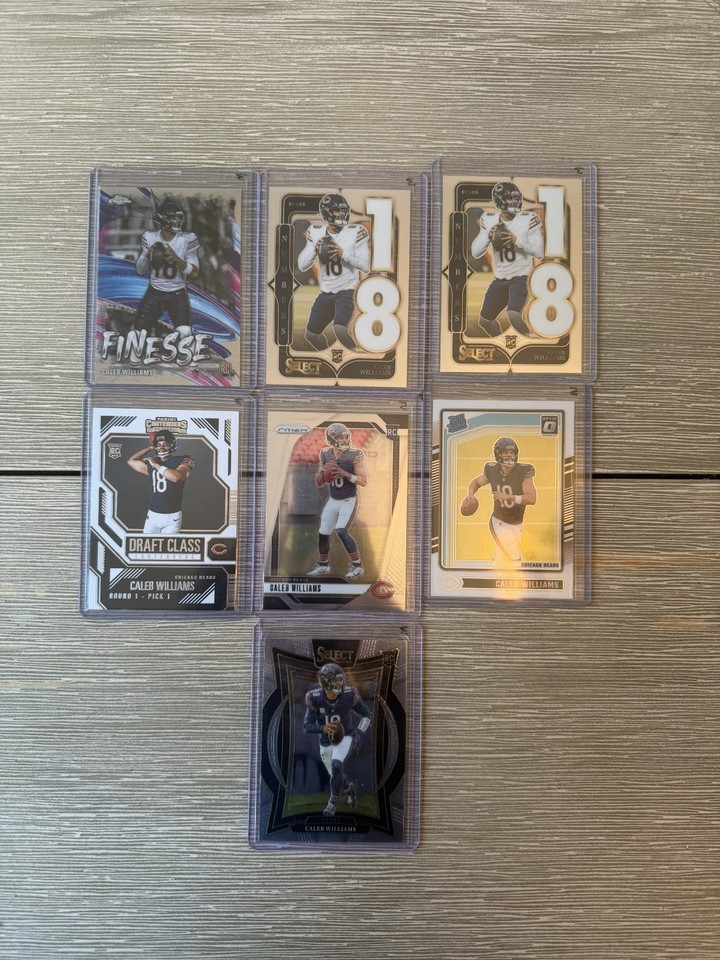 Caleb Williams Rookie Lot (7 Cards) Bears RC Select Prizm Optic Topps ...