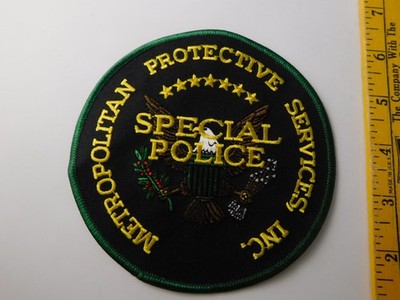 SPECIAL POLICE METROPOLITAN PROTECTIVE SERVICES PATCH SHOULDER CREST ...