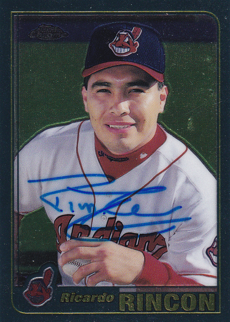 RICARDO RINCON CLEVELAND INDIANS SIGNED CARD ST LOUIS CARDINALS PIRATES ...