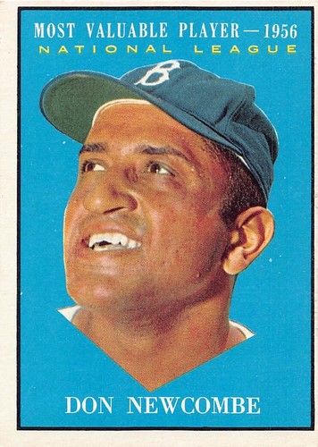 1961 Topps #483 Don Newcombe National League MVP - 1956 Brooklyn ...