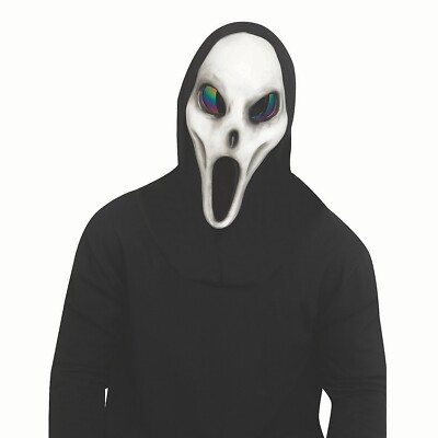 Alien Spawn Grey Full Mask With Black Hood - One Size - Playboy | eBay