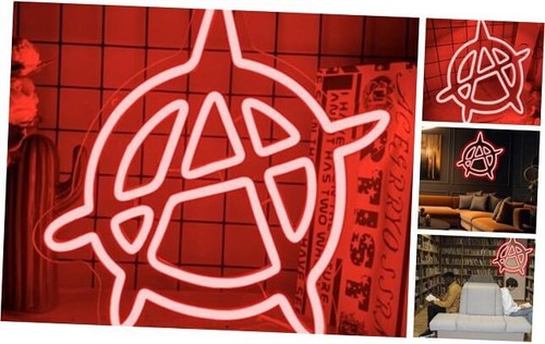 Anarchy Symbol Neon Signs for Wall Decor,Dimmable Anarcho Punk ...
