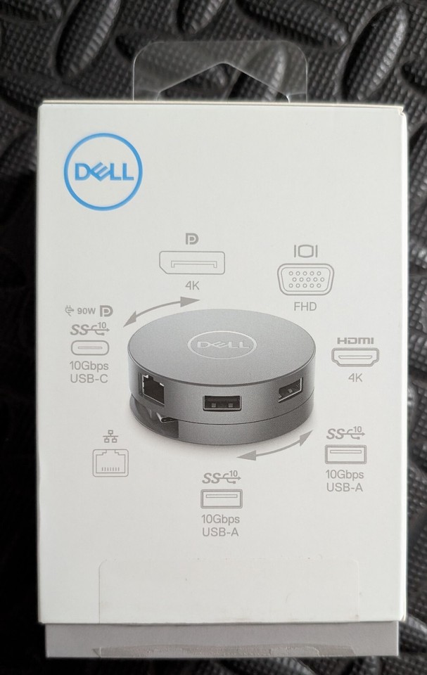 Dell DA310 USB-C Mobile Adapter, 7-in-1 Type C Compatible Dock - Gray ...