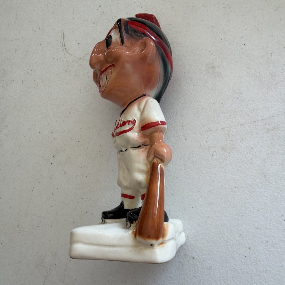 1940's Vintage Cleveland Indians Chief Wahoo Gold Tooth 8" Stanford ...