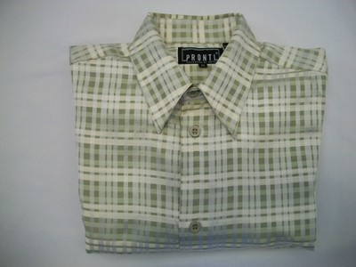 PRONTI Men's Long Sleeve Casual Dress Shirt - Size Medium | eBay