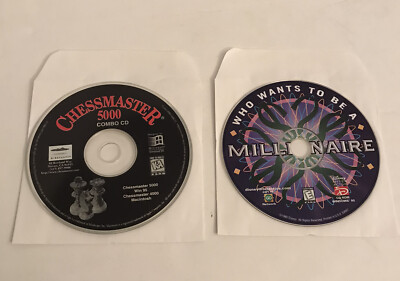 Lot Of 2 PC Games Windows 95 CD-ROM Inc: Chessmaster 5000 & Millionaire ...