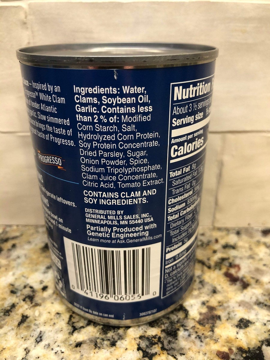 Clam Chowder Progresso Soup Nutrition Label Campbell's® Chunky®