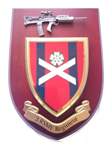 3 RSME Royal School of Military Engineers Wall Plaque + Pewter SA80 | eBay