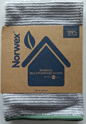 Norwex Bamboo Multipurpose Reusable Microfibre Cloth Removes up to 99% ...