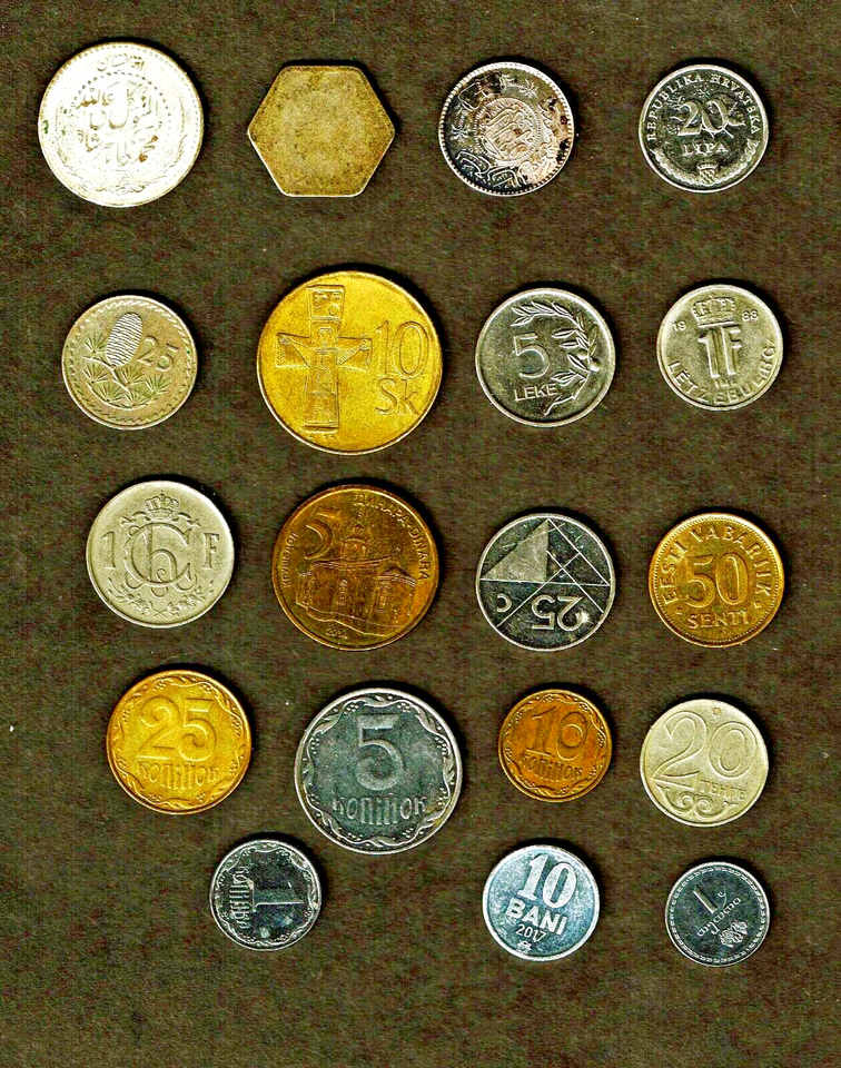 World Coin 18 coin lot of 'Exotics' w/Saudi Arabia, Egypt, Afganistan ...