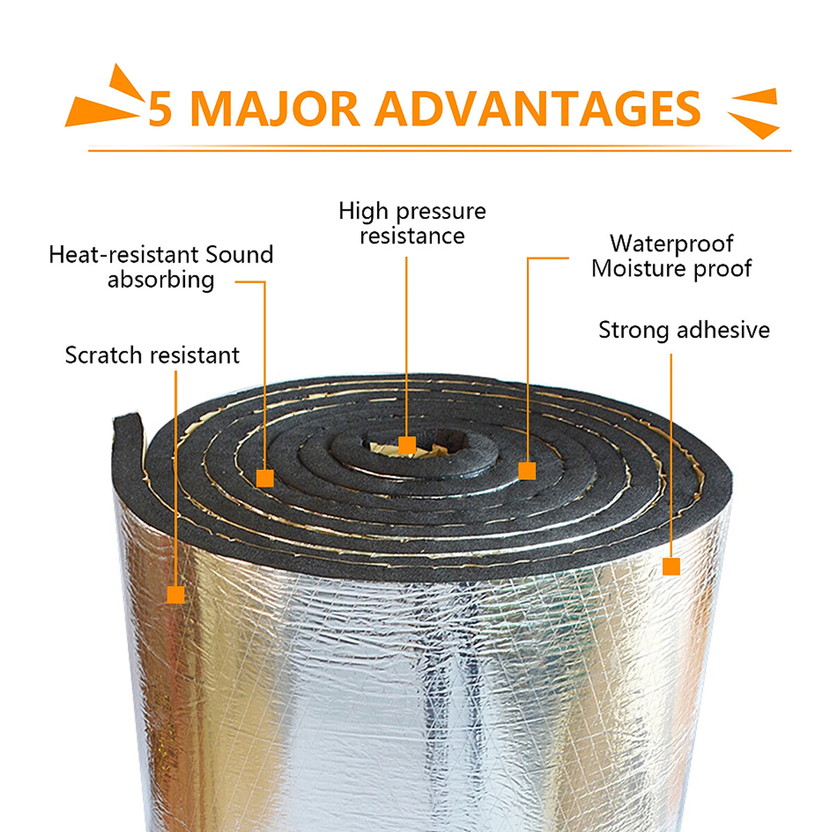 10㎡ 3-10M Sound Deadener Insulation Heat Proof Noise Proofing Rubber ...