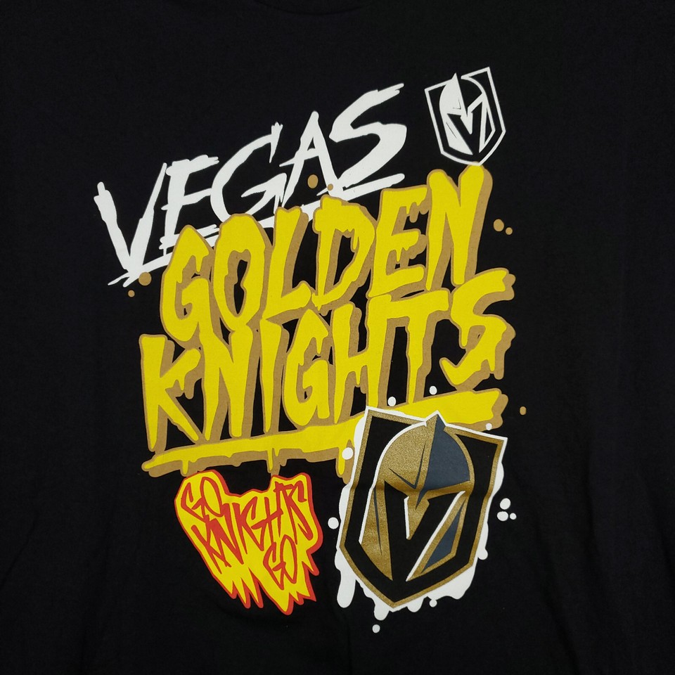 Las Vegas Golden Knights Mitchell & Ness NHL L Large Shirt Drip Logo ...