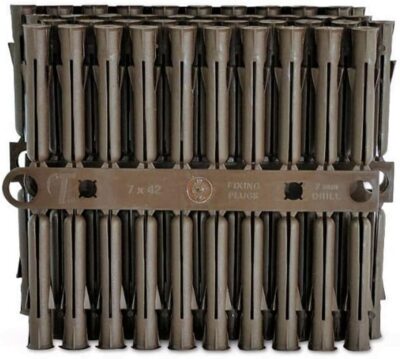 Talon Brown 7mm Wall Rawl Plugs Plastic Fixing Plugs Euro Slot X100 ...