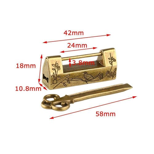 Chinese Vintage Antique Locks Old Style Lock Excellent Carved Padlock ...