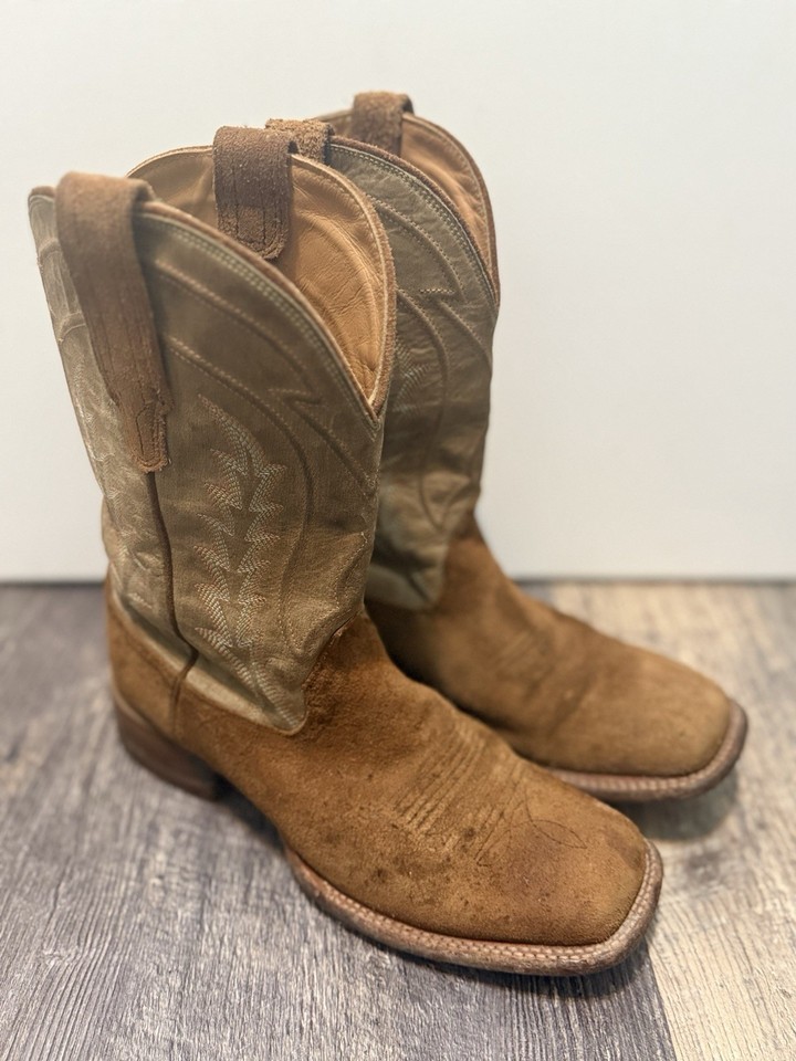 TECOVAS MEN'S THE DOC CAFE GOAT COWBOY BOOTS Size 11D ROUGHOUT 11003755 ...