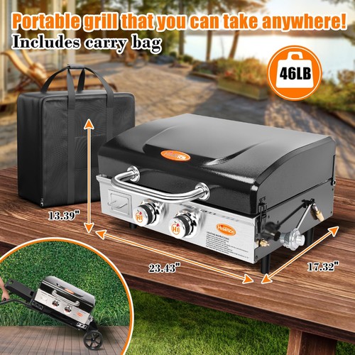Portable Griddle for Outdoor, Tabletop, Countertop, Kitchen, Tailgating ...