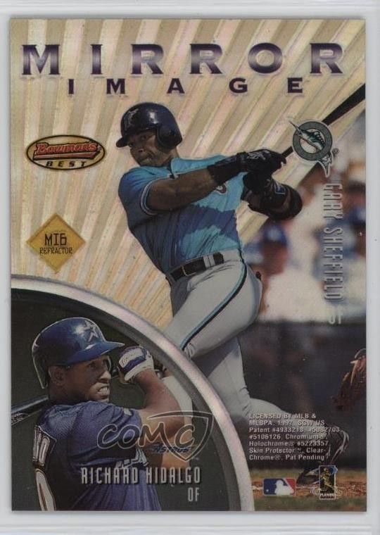 1997 Bowman's Best Mirror Image Refractor Juan Gonzalez Gary Sheffield ...