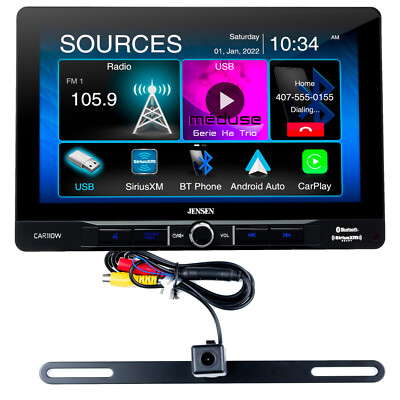 Jensen CAR110W 10.1" Wireless Carplay & Android Auto | BT + Backup ...