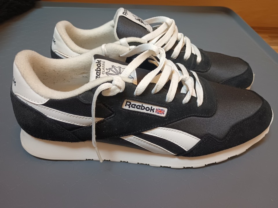 Reebok Classic Nylon Men’s Running Shoe Black Athletic Sneakers #231 ...