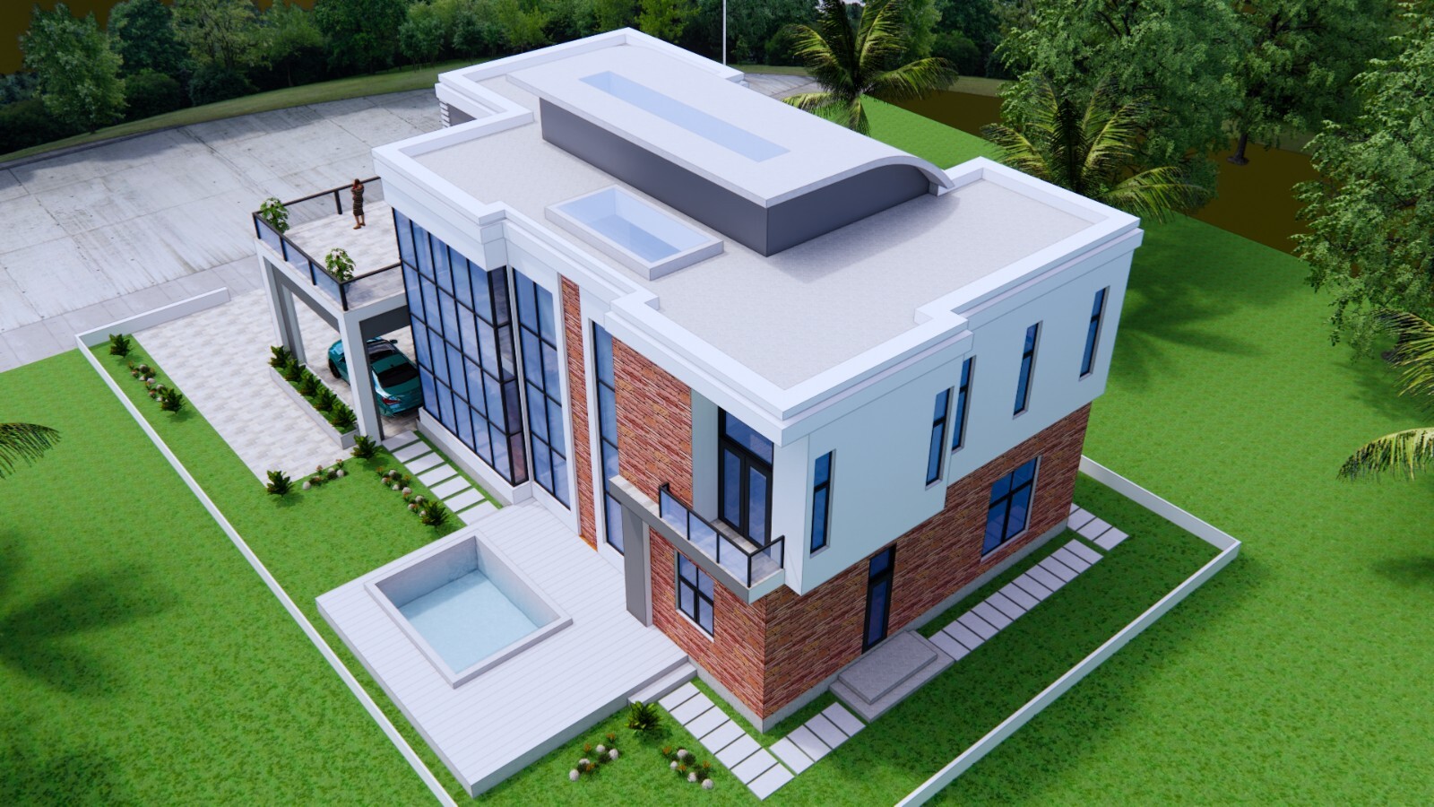 38x70 House Plan 11.5x21 Meter 3 Bed 5 bath Slab Roof PDF Plan (A4 Hard ...