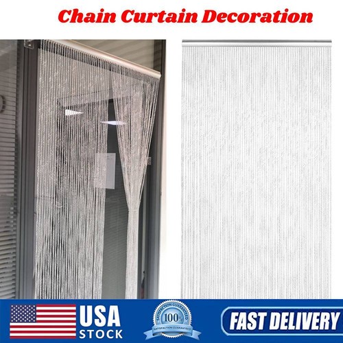 Metal Aluminum Chain Insect Fly Door Curtain Screen Pest Control 214.5 ...