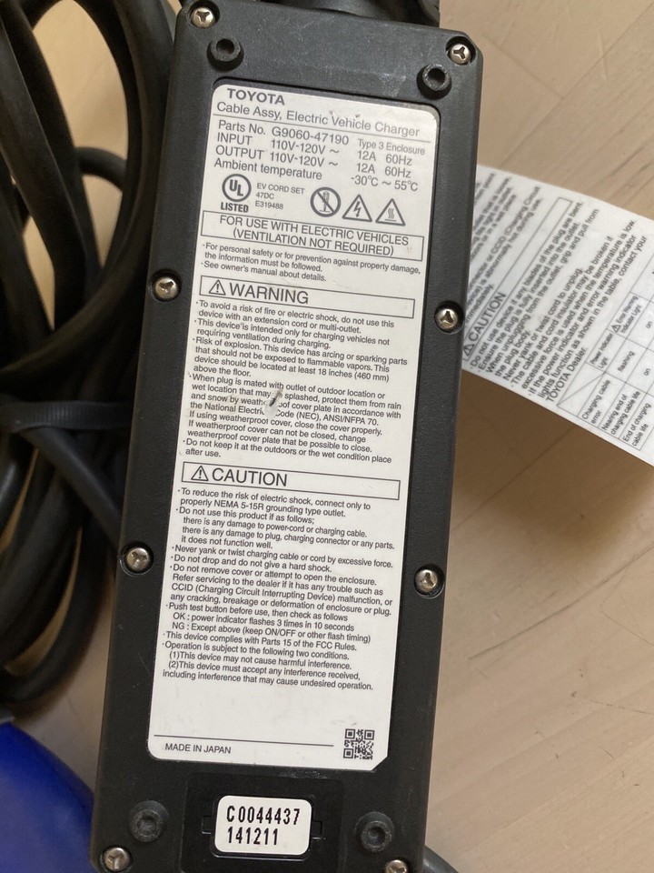 OEM Toyota Prius Prime RAV4 Mirai Scion EV Charger Plug in Hybrid ...