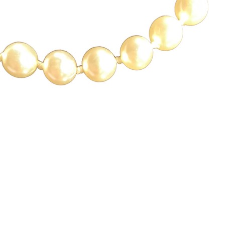 Vintage Necklace Faux Pearl Off White Knotted 17” Barrel Clasp | eBay