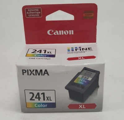 New Sealed Canon Genuine 241XL Color Fine Printer Ink Cartridge Pixma ...