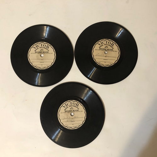 Antique Victor Recording Blank Home Recording Records Three Artist ...