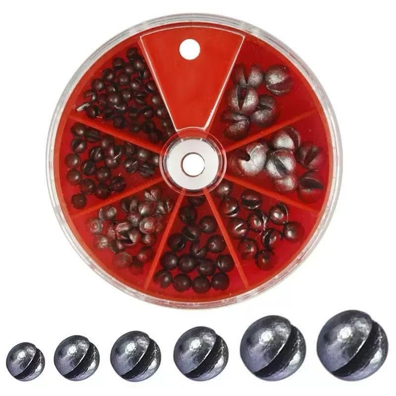 Fishing Weights Sinkers 205pcs,5 Sizes Lead Weights Round Split Shot ...