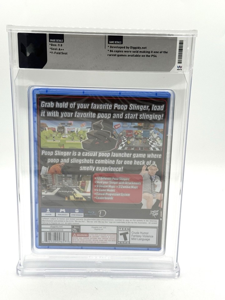 Limited Rare Games Poop Slinger (PlayStation 4, 2019), WATA GRADED 9.8A ...