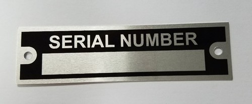 New Blank Serial Number Plate Identification Vehicle ID TAG | eBay
