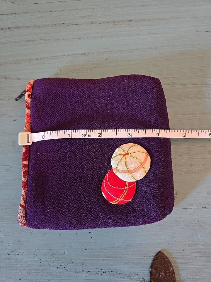 Coin Purse Wallet With Zipper Handmade High Quality Souvenir Purple Bag ...