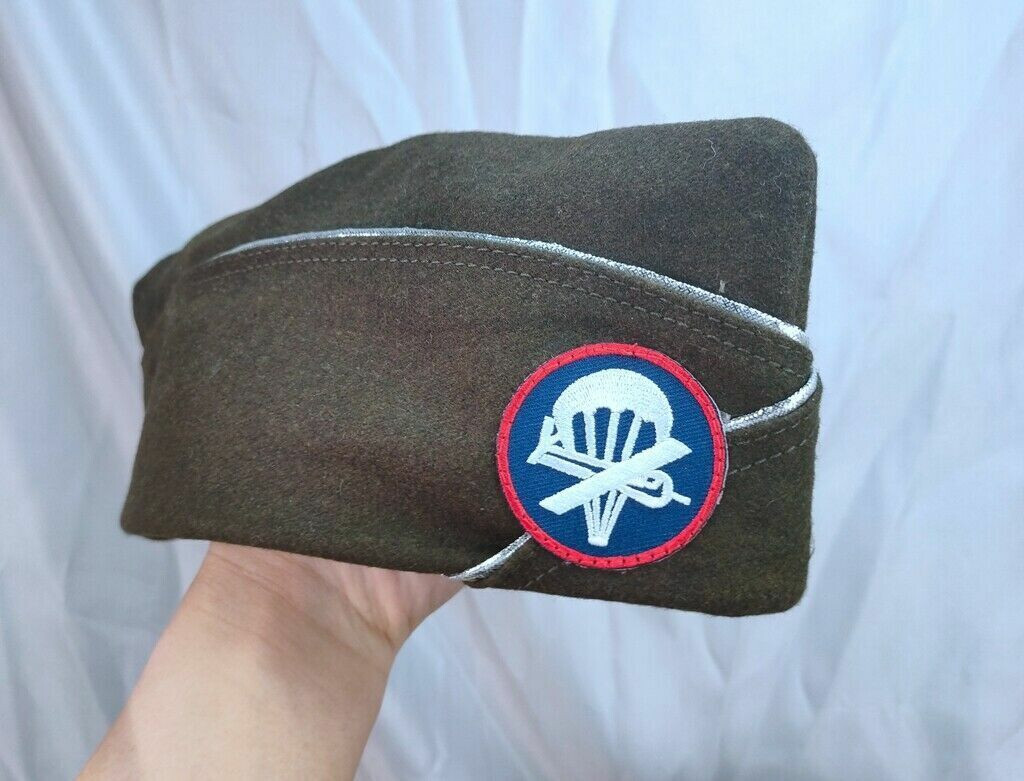 SIZE L OUTDOOR INFANTRY CAP PARATROOPER AIRBORNE WW2 US ARMY WOOL ...