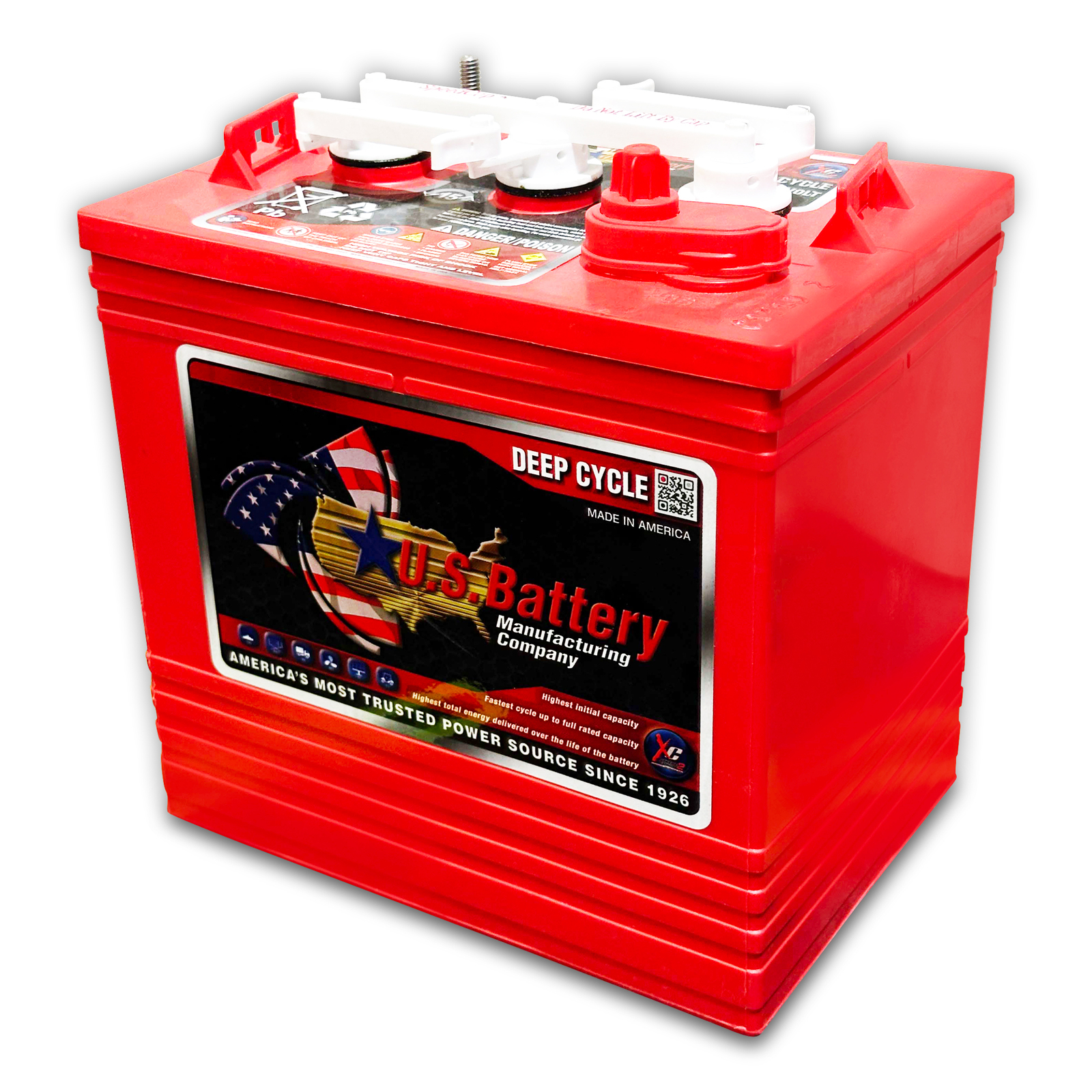 2 PC US BATTERY GC2 US2200XC2 6V 232A Deep Cycle Flooded Acid Battery ...