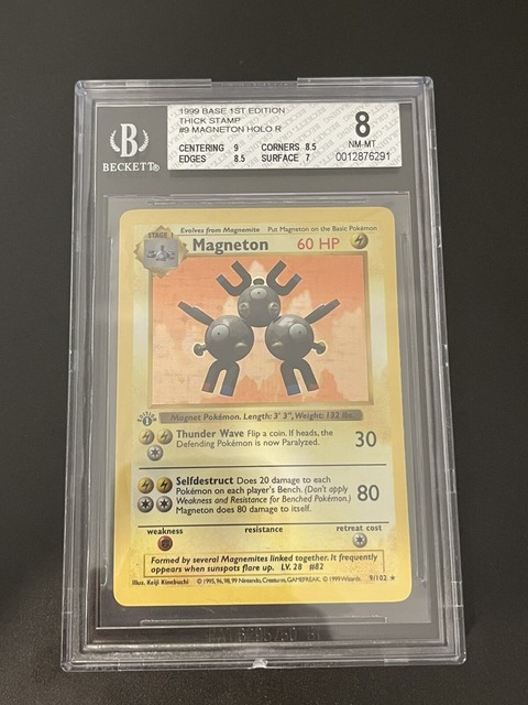 Pokémon TCG Magneton Base Set 9/102 Holo 1st Edition Holo Rare for sale ...