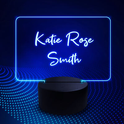 Personalised LED Name Sign Custom Light Up Name Plaque Night Light ...