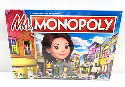 Ms Monopoly Board Game for Ages 8 & Up Hasbro Ms Miss Monopoly Game ...