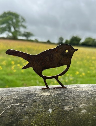 Small Life size Garden Metal Robin Bird Ornament Sculpture Metal Robin ...