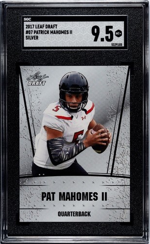 2017 Leaf Draft Silver #07 Pat Patrick Mahomes II RC Rookie SGC 9.5 MT+ Card | eBay