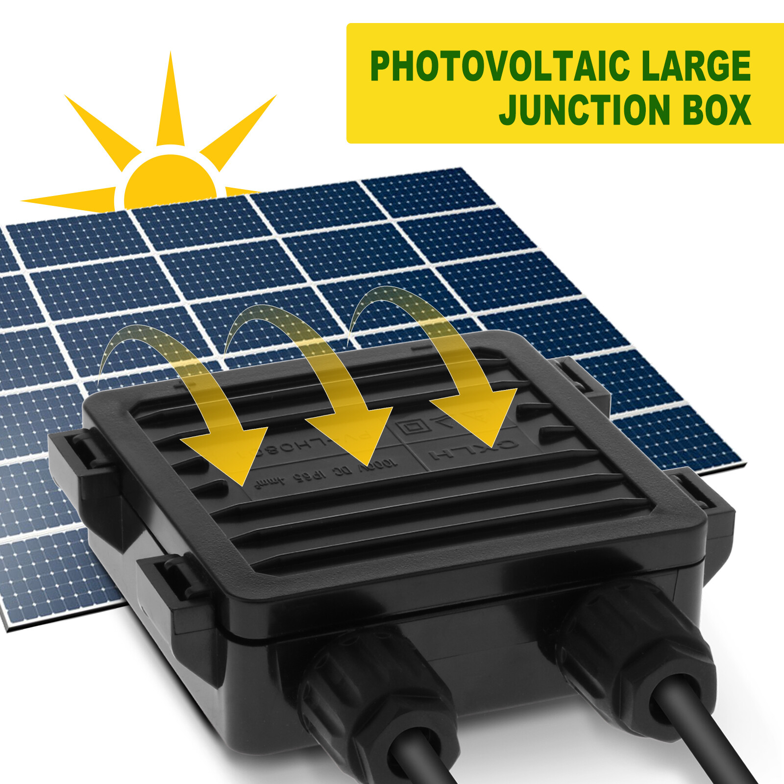 Photovoltaic Solar Junction Box PV Connecting Boxs with 2 Diodes 50W ...