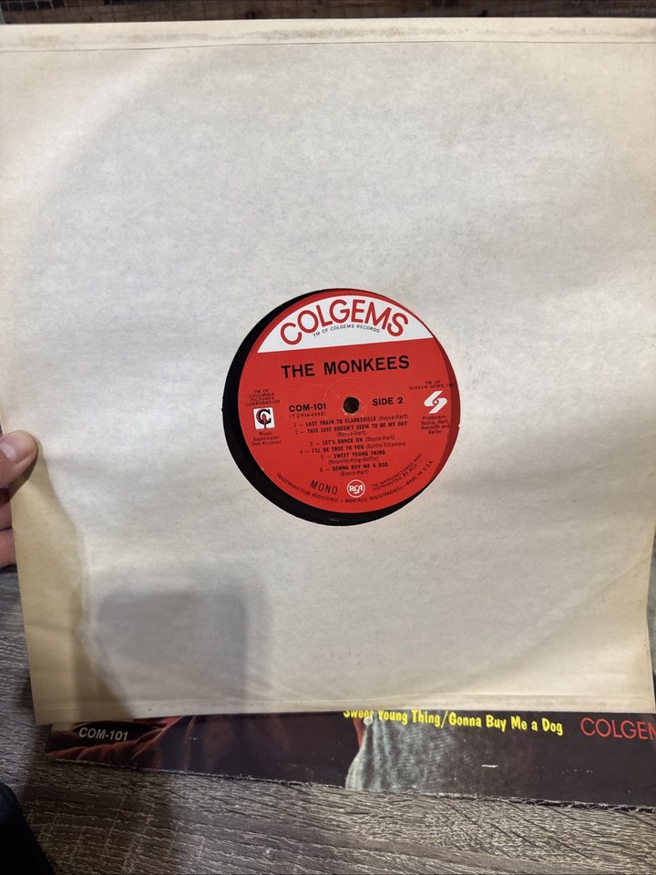 The Monkees Self-Titled Colgems Records COS-101 33 RPM Vinyl LP, Mono ...