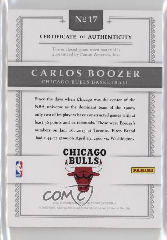 2012-13 Panini National Treasures Timeline Custom Names /49 Carlos ...