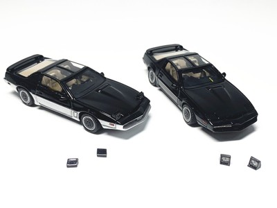 TNT 1/64 High Quality Resin Knight Rider Pontiac KITT & KARR Model Car ...