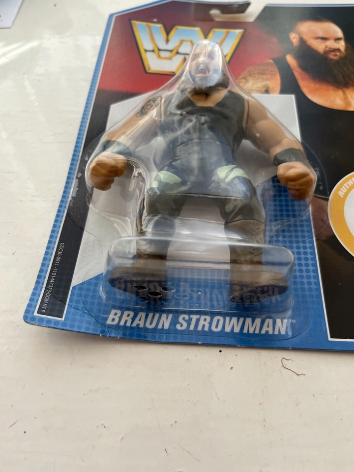 BNIB WWE MATTEL RETRO SERIES 8 BRAUN STROWMAN WRESTLING ACTION FIGURE ...