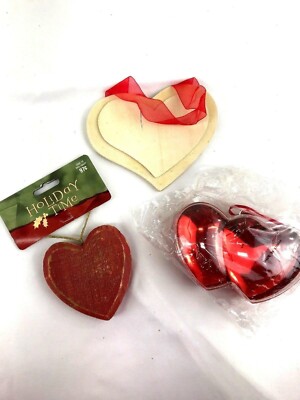 3 pc Heart Ornament Gift Decor Craft Supply | eBay