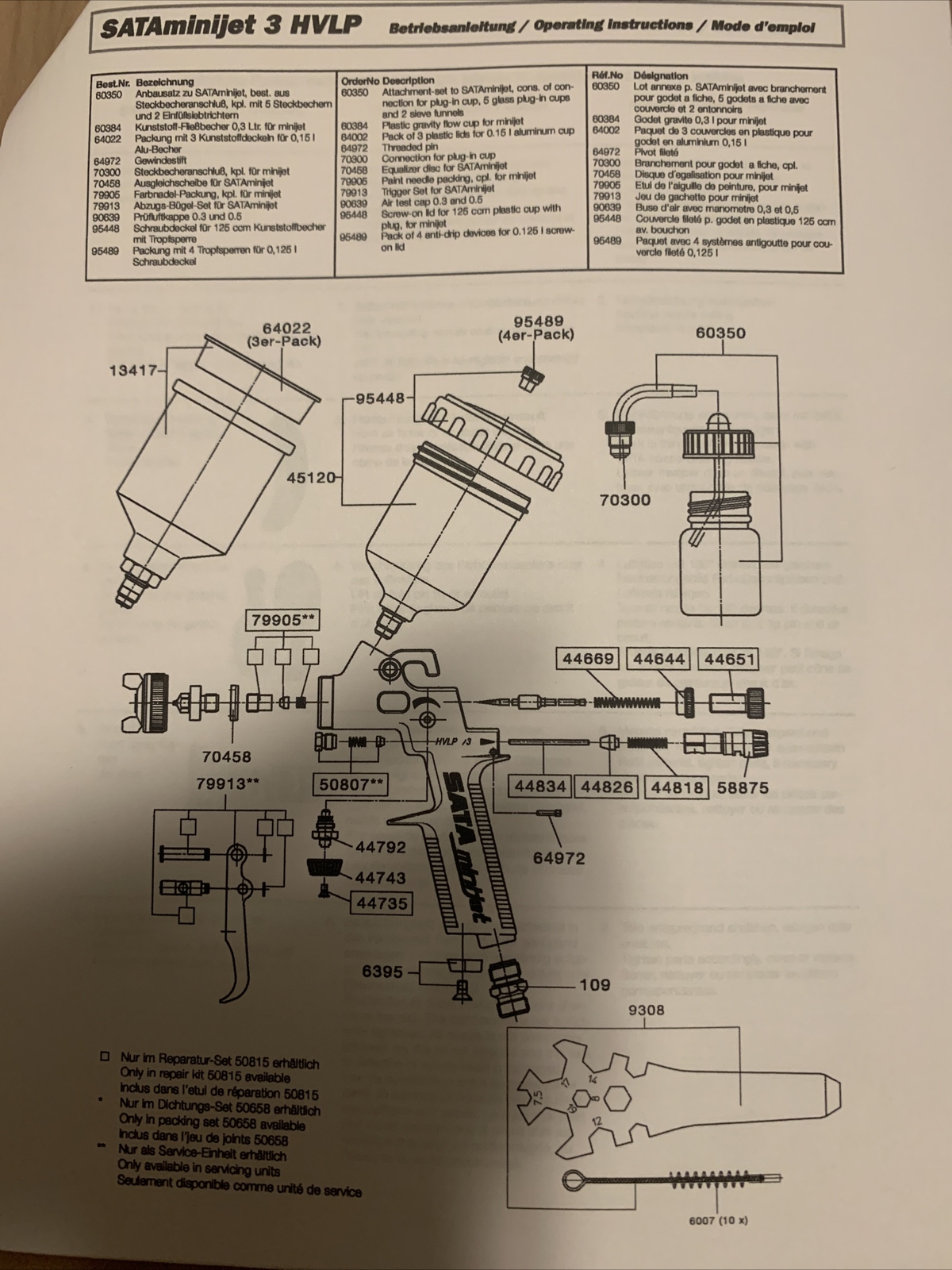 SATA MINI JET 1, 2 & 3 Rebuid/Repair Kit | eBay