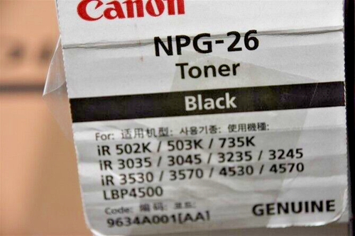 Black NPG-26 Printer Toner Canon IR 502K 503K 735K 3035 3045 3235 ...