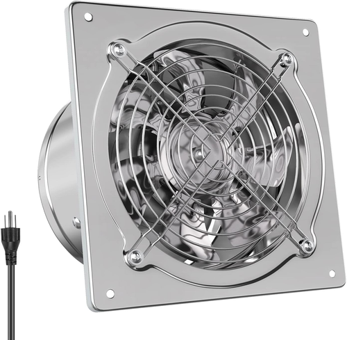 6 Inch Kitchen Exhaust Fan, Powerful Bathroom Fan with Damper, Potable ...