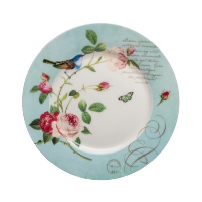 Grace Teaware Blue Jay Bone China Dessert Plate Set of 4 | eBay